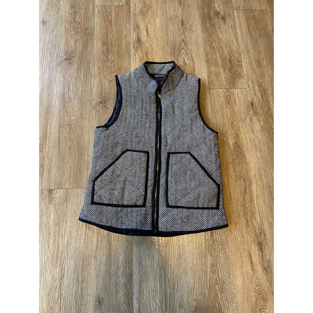 Merokeety Herringbone Quilted Puffer Vest Granny Slee… - Gem